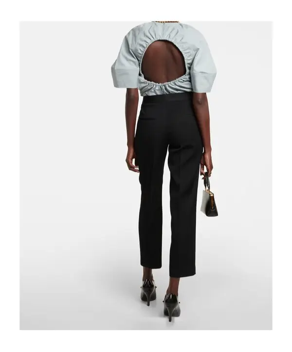 JIL SANDER Tailored Straight Wool Pants