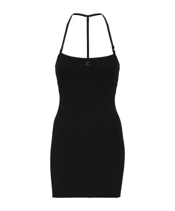 COURREGES Ribbed-knit Mini Dress