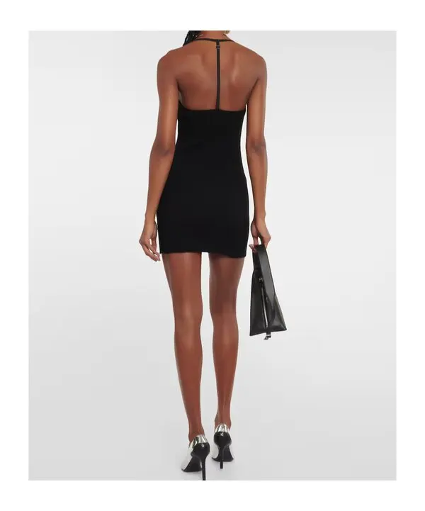 COURREGES Ribbed-knit Mini Dress