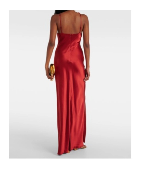 Staud Cadence Beaded Satin Gown