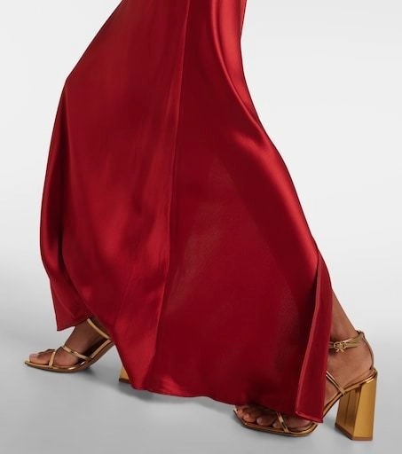 Staud Cadence Beaded Satin Gown