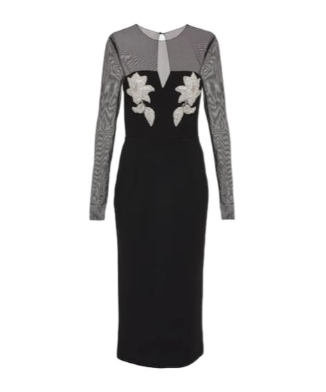Rebecca Vallance Ginevra Embellished Midi Dress - Black