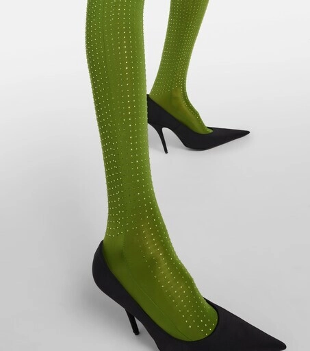 Alex Perry Crystal-embellished Knitted Pantyhose