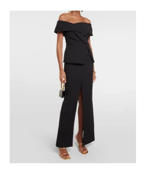 SAFIYAA LONDON Elowen High-waisted Crepe Maxi Skirt