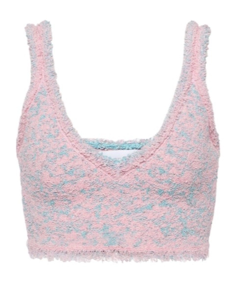 Rabanne Tweed Crop Top - White
