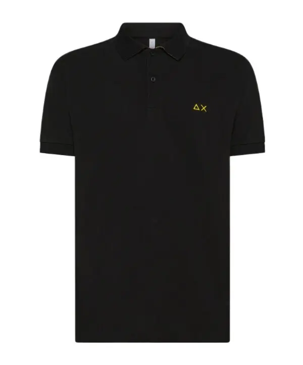 SUN 68 Contrast Collar Piqué Polo Shirt