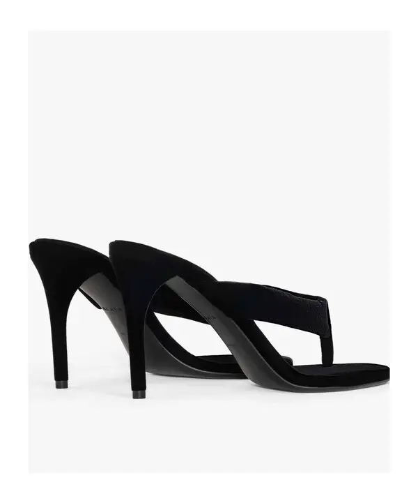Alaïa 90mm Velvet Thong-strap Sandals