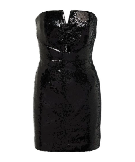 Rebecca Vallance Denise Sequined Strapless Minidress - Black