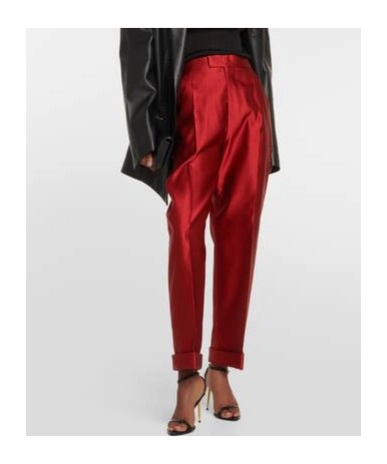 TOM FORD Silk Duchesse Tapered Pants