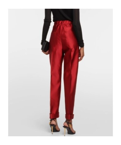 TOM FORD Silk Duchesse Tapered Pants