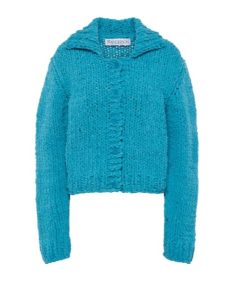 J.W.ANDERSON Ribbed Knit Cardigan - Green