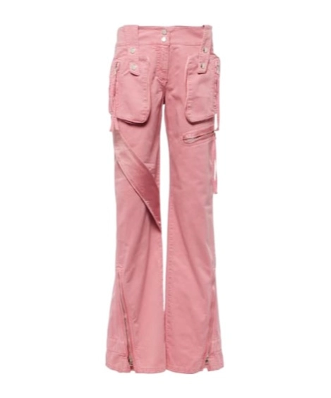 Blumarine Low-rise Straight Cargo Jeans - Pink