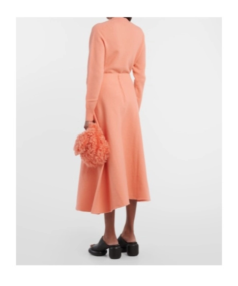 JIL SANDER High-rise Asymmetric Wool Midi Skirt