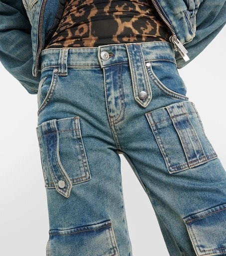 Blumarine Low-rise Denim Cargo Pants