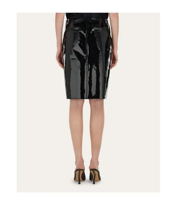 FERRAGAMO Patent Leather Pencil Skirt