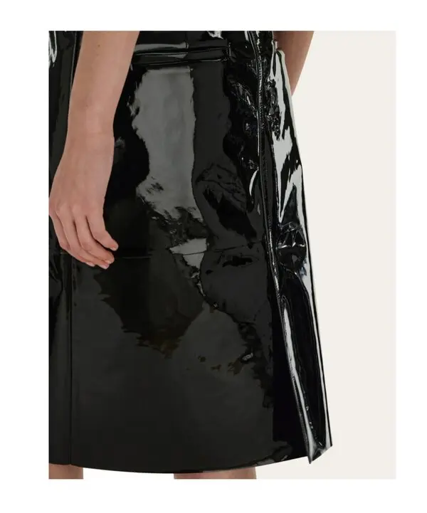 FERRAGAMO Patent Leather Pencil Skirt