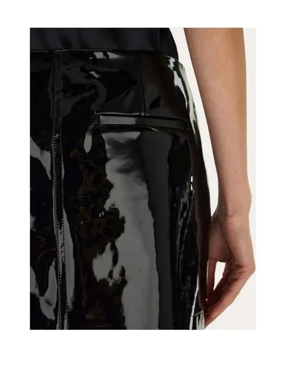 FERRAGAMO Patent Leather Pencil Skirt