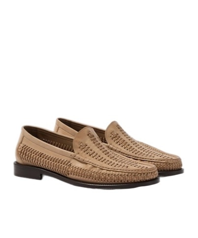 Brunello Cucinelli Woven Leather Loafers - Brown