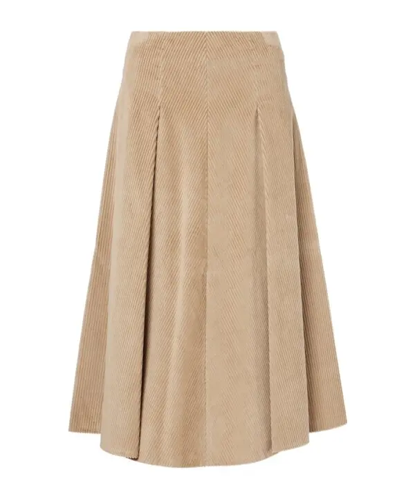 Brunello Cucinelli Cotton Midi Skirt - Nude