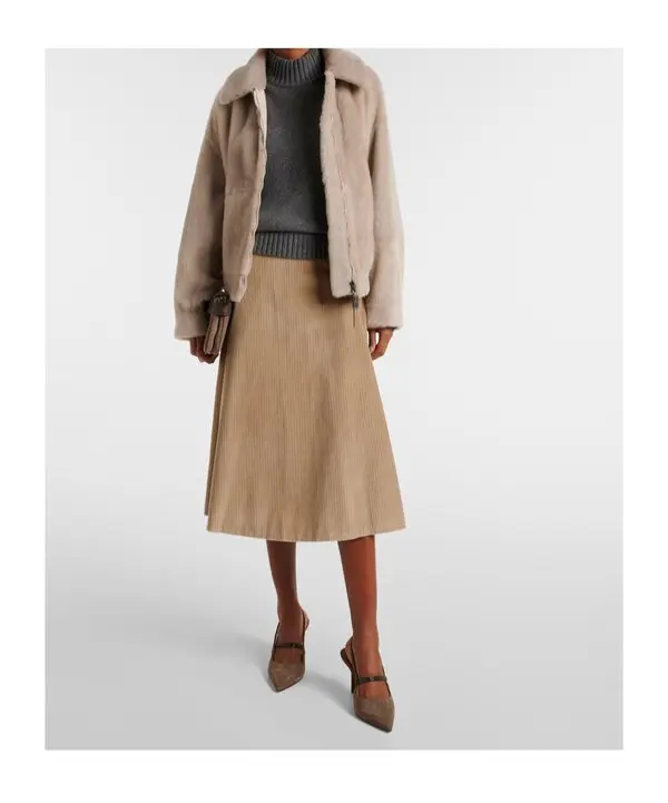 Brunello Cucinelli Cotton Midi Skirt