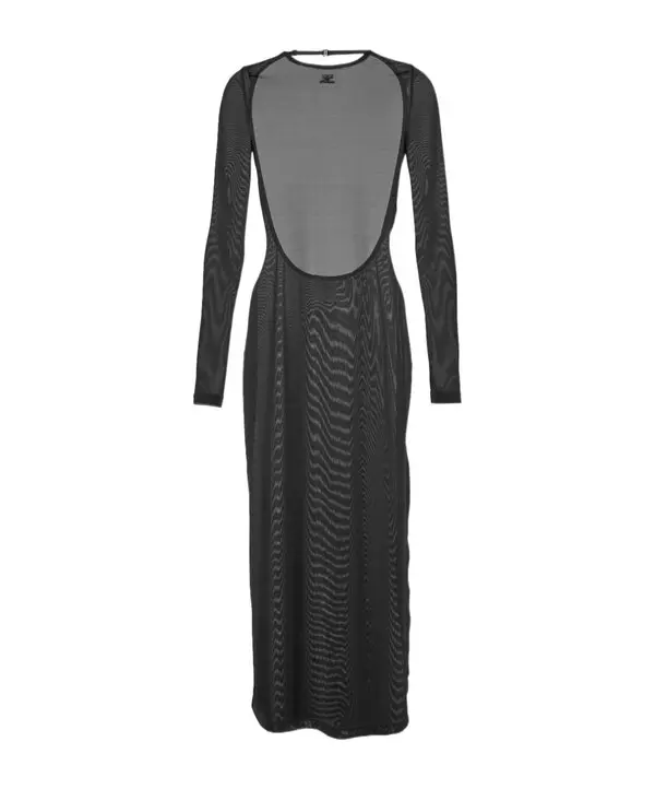 COURREGES Open-back Jersey Midi Dress