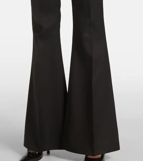 Nina Ricci Wool Gabardine Flared Pants