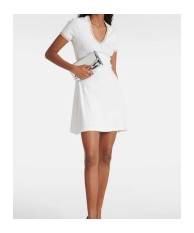 COURREGES Logo Cotton Minidress