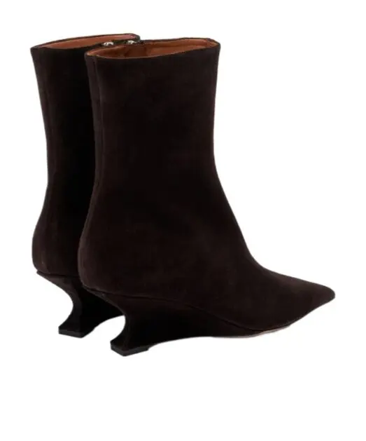 Paris Texas Chunky Heel Suede Ankle Boots