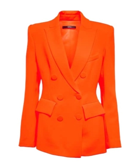 Alex Perry Landon Crepe Blazer - Red