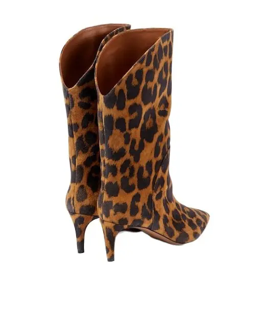 Paris Texas Leopard-print Suede Boots