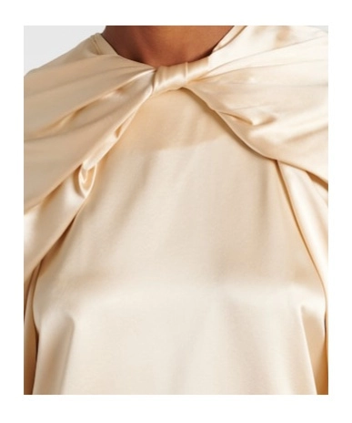 Max Mara Elegante Key Torchon Silk Satin Blouse