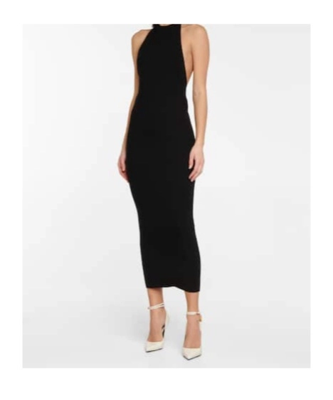 TOM FORD Wool-blend Halterneck Midi Dress