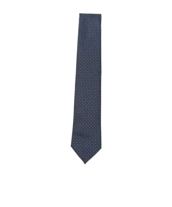 Emporio Armani Geometric-pattern Silk Tie
