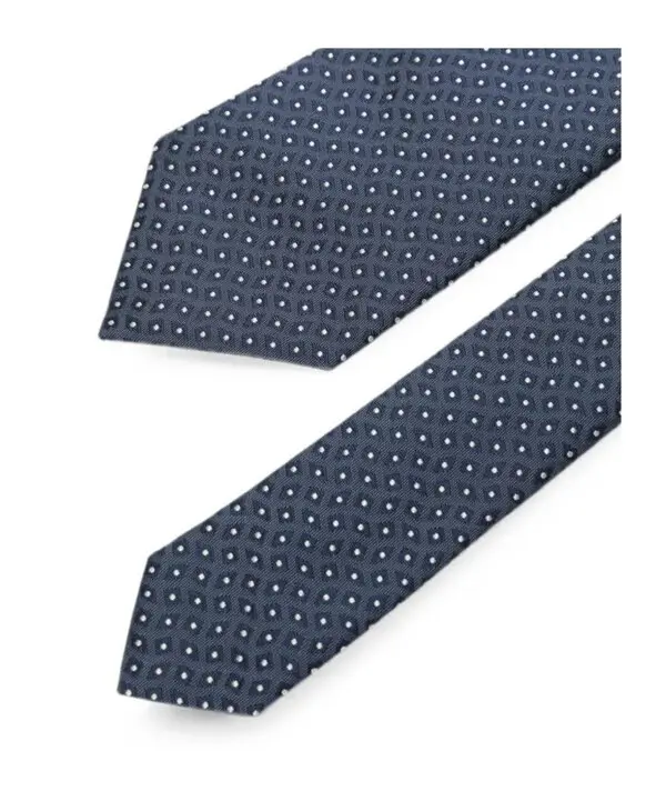 Emporio Armani Geometric-pattern Silk Tie