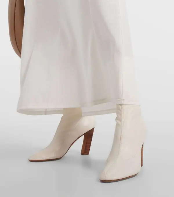 Khaite Apollo Leather Ankle Boots