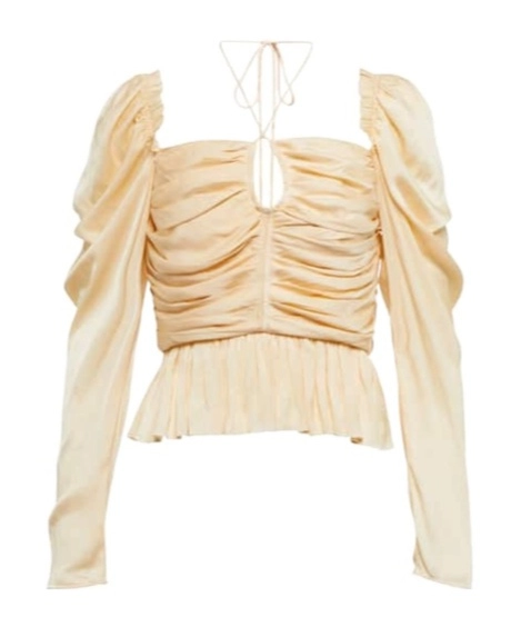 Ulla Johnson Pleated Halter Neck Blouse - Nude