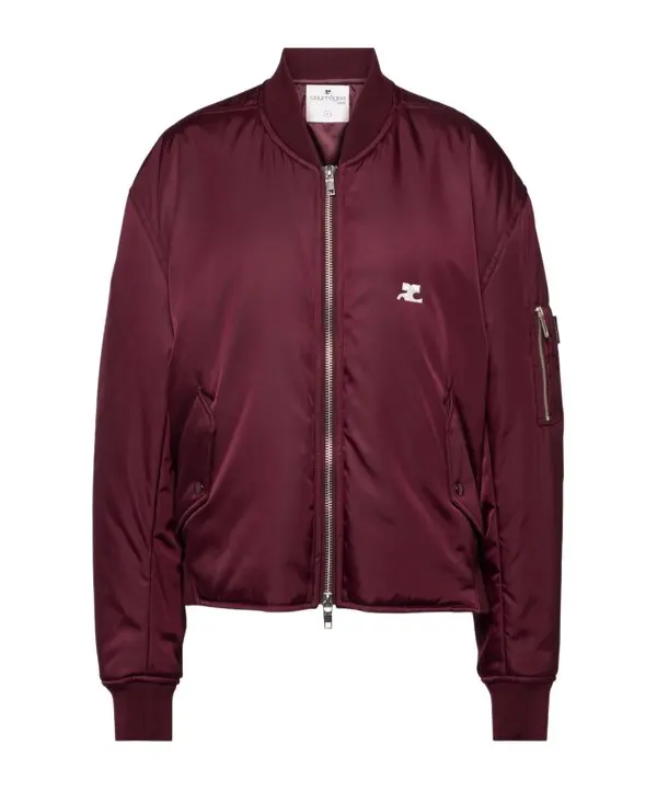 COURREGES Logo Bomber Jacket - Red