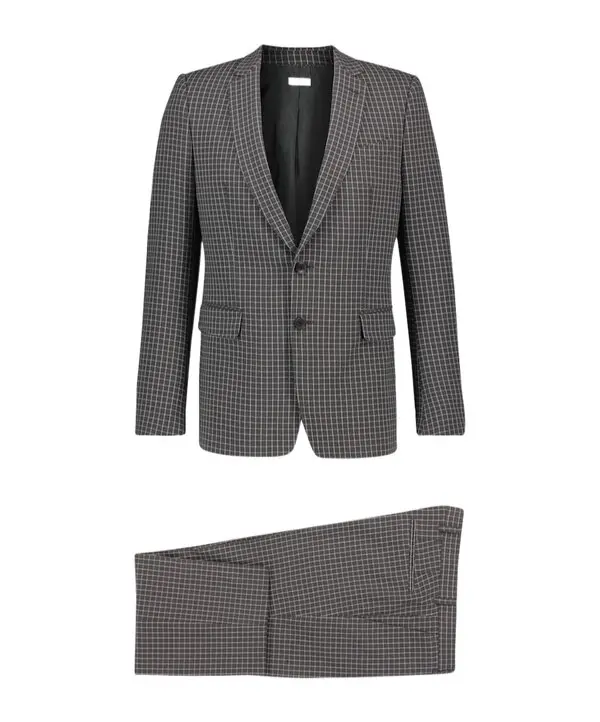 Dries Van Noten Checked Cotton Suit