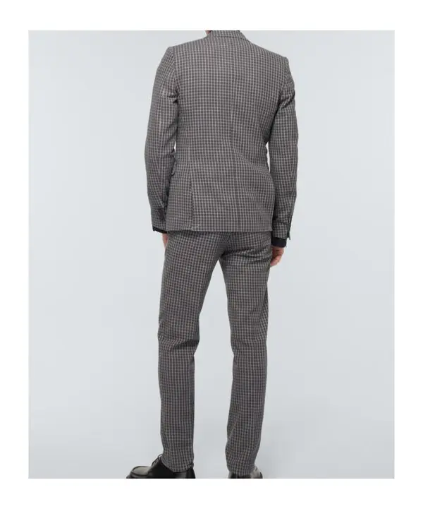 Dries Van Noten Checked Cotton Suit