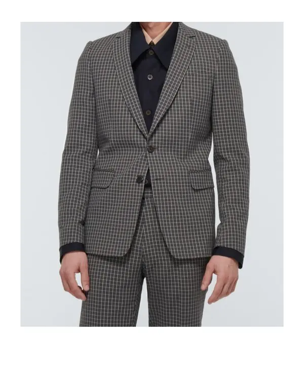 Dries Van Noten Checked Cotton Suit