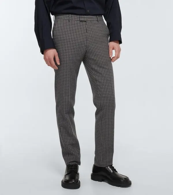 Dries Van Noten Checked Cotton Suit