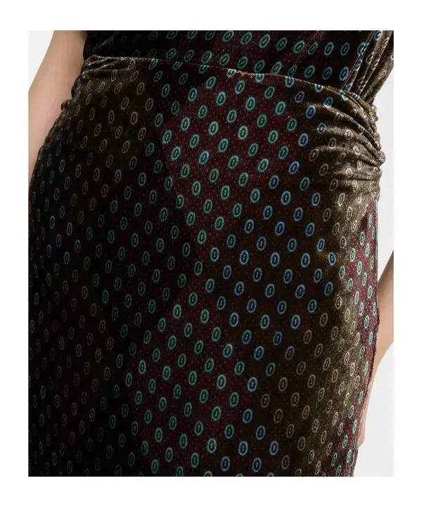 Dries Van Noten Printed Satin Maxi Skirt
