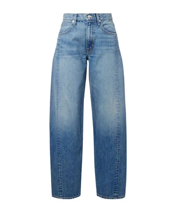 SLVRLAKE Wide-leg Faded Denim Trousers