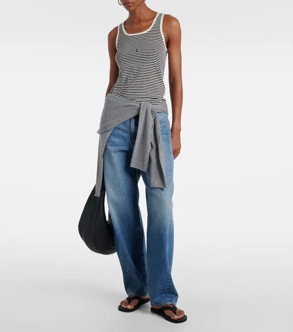 SLVRLAKE Wide-leg Faded Denim Trousers