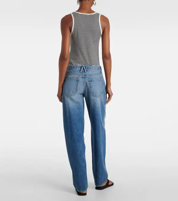 SLVRLAKE Wide-leg Faded Denim Trousers