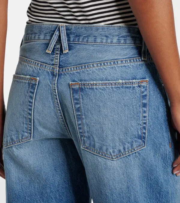 SLVRLAKE Wide-leg Faded Denim Trousers
