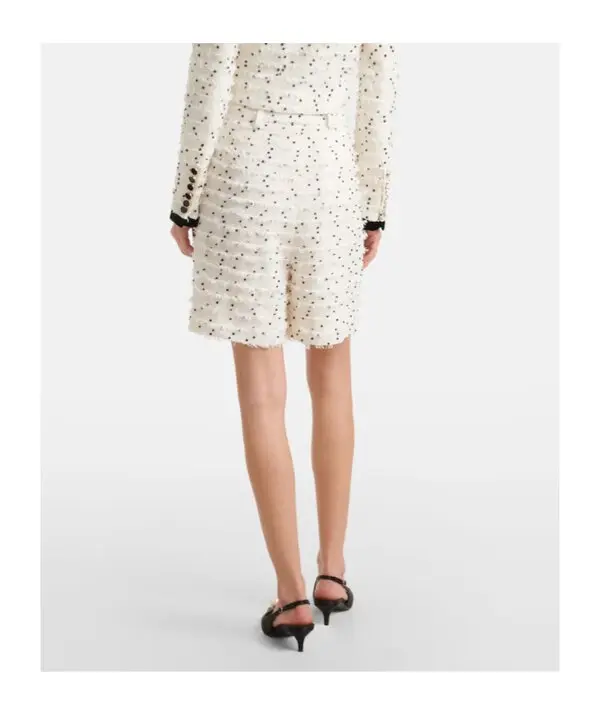 Nina Ricci High-rise Wool-blend Tweed Shorts