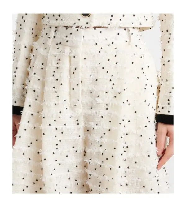 Nina Ricci High-rise Wool-blend Tweed Shorts