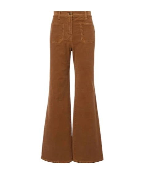 NILI LOTAN Flared Casual Pants - Brown