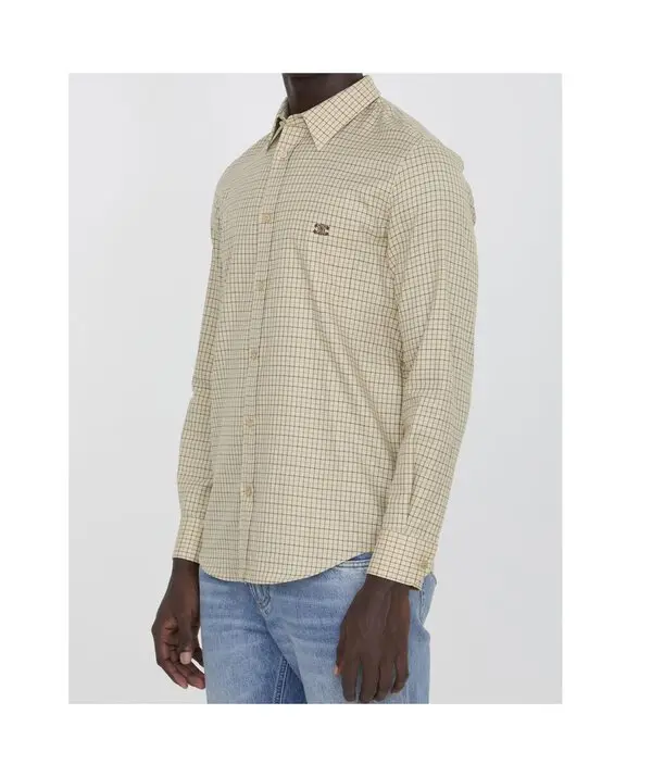 Celine Loose Shirt In Checked Cotton